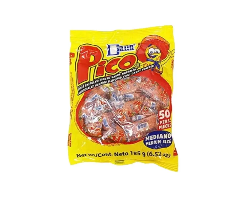 Pico Chamoy Powder Mexican Candy (50 Count) Sweet, Sour Snack Bonbon ...