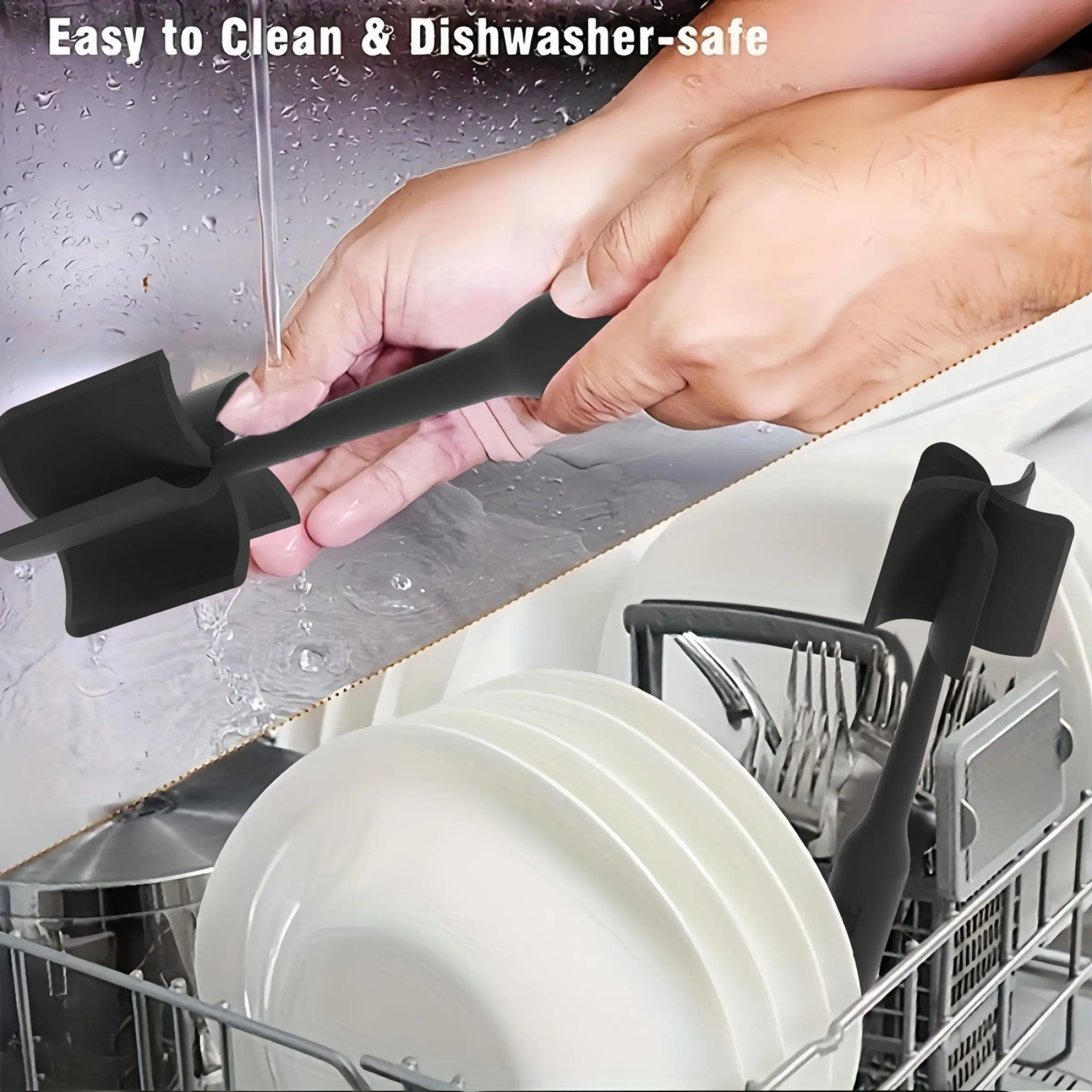 Non-stick Meat Masher and Potato Masher, Ground Beef Chopper Tool with ...