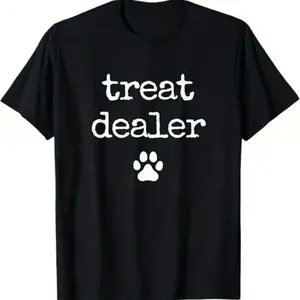 [100% Cotton] [100% Cotton] Playful Treat Dealer T-Shirt Featuring A ...