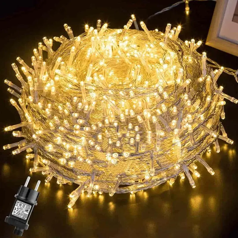 Extra Long Bright Christmas String Lights 328FT 500 LEDs Outdoor Indoor ...