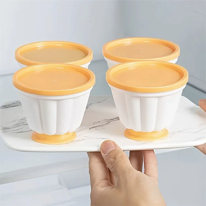 4pcs/set Pudding Molds, Mousse Cake Molds, Plastic Mold Set, Durable ...