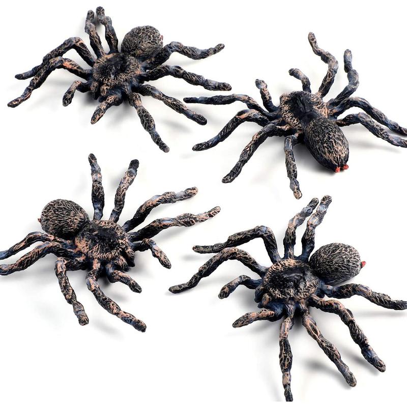 4 Pieces Realistic Spider Giant Fake Spider Action Model Plastic Animal ...