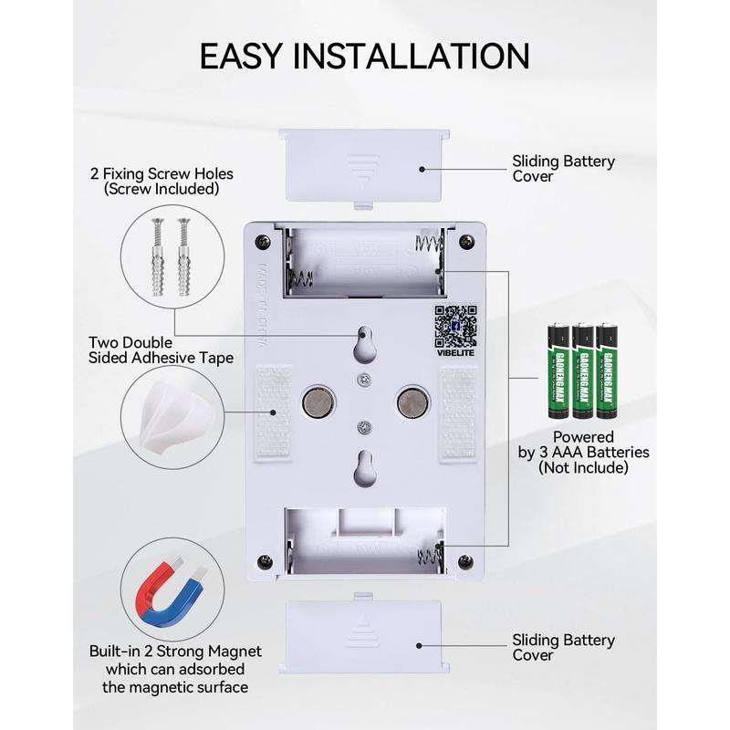 Closet Light, Battery Operated Switch Light, Tap Light, Touch, Push ...