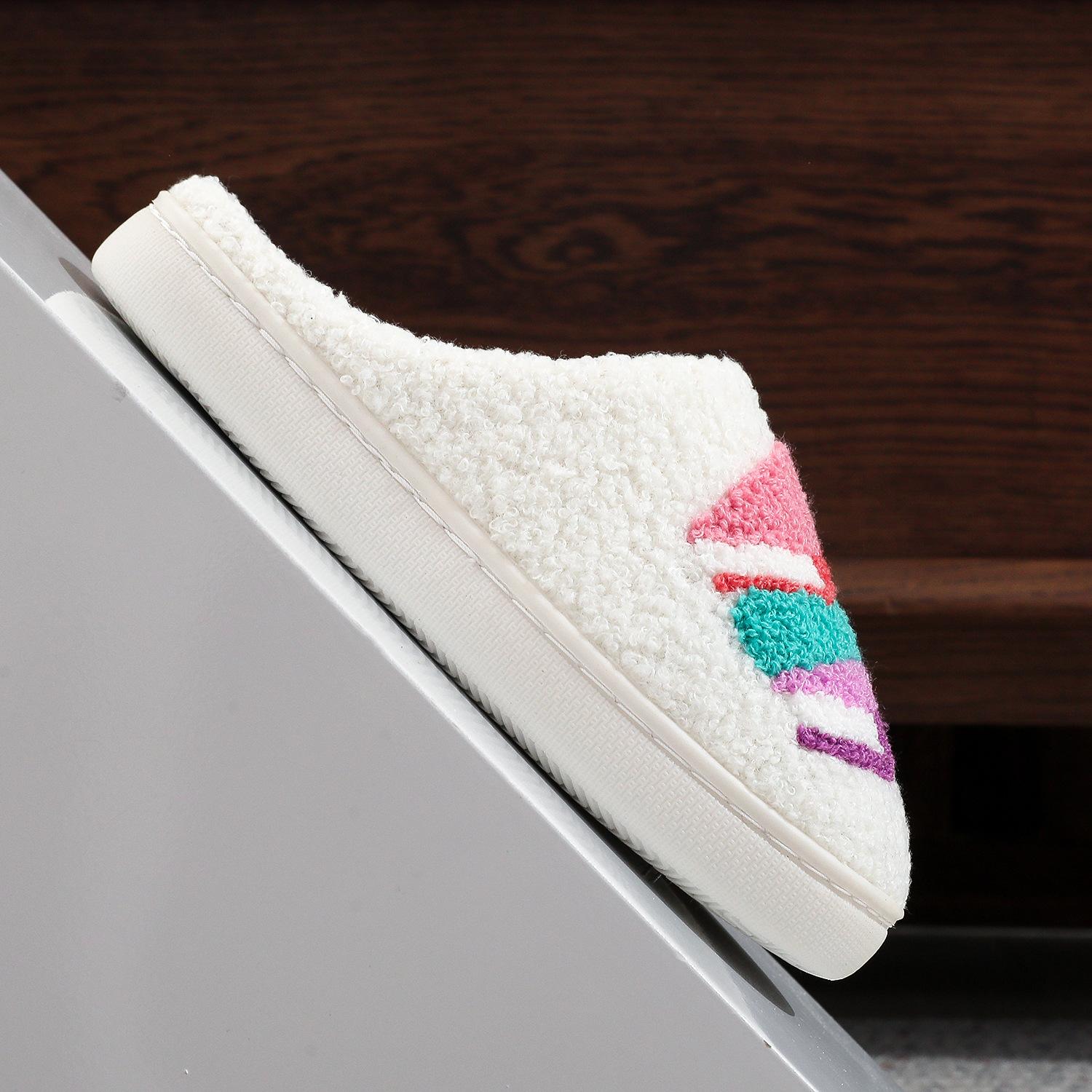 Women's Cute Preppy Book Stack Slippers Soft Faux Fur Warm Cozy Non ...