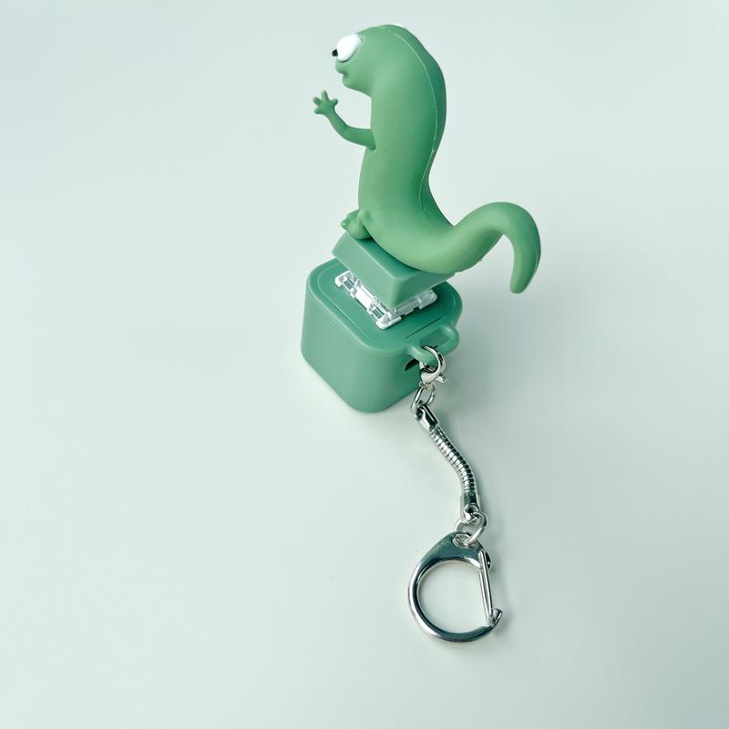 Lizard Button Keychain Press to Make a Sound Relieve Stress Fun Gift ...