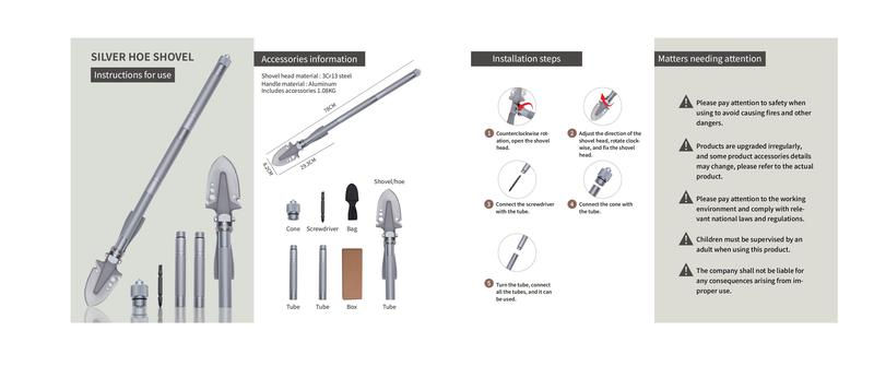 TigerParty Survival Shovel with Pick, Heavy Duty Martensitic Steel ...