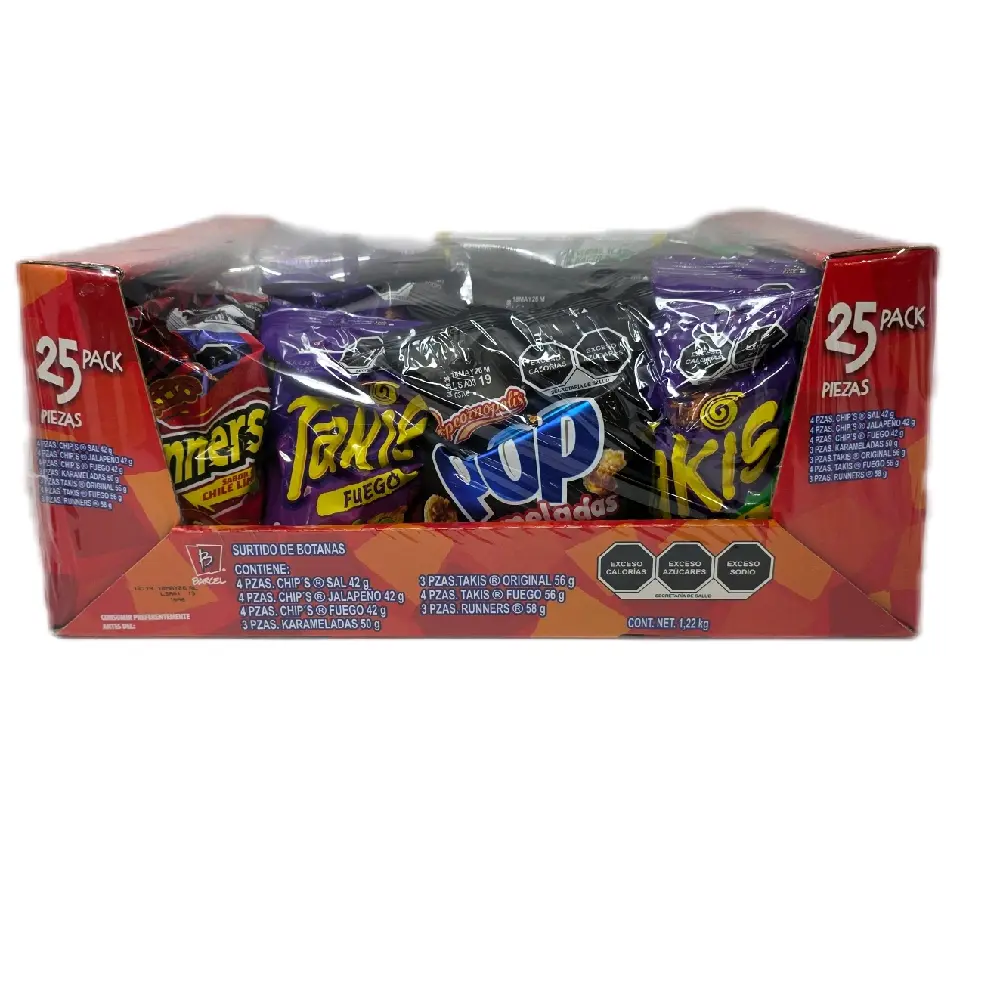Barcel 25 Pieces Pack Assorted Flavor Mix Chips 1.22Kg Variety Pack ...