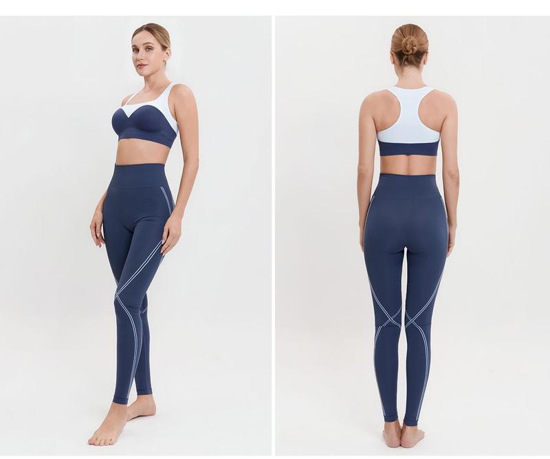 AIMER ChicFit X-Line Leggings Black Blue Malt Color High Waist Seamless ...