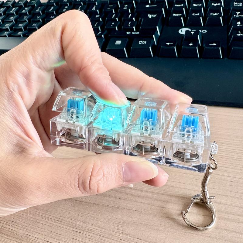 Stress-relieving Toy Mechanical Keyboard Compact Design with Crystal ...