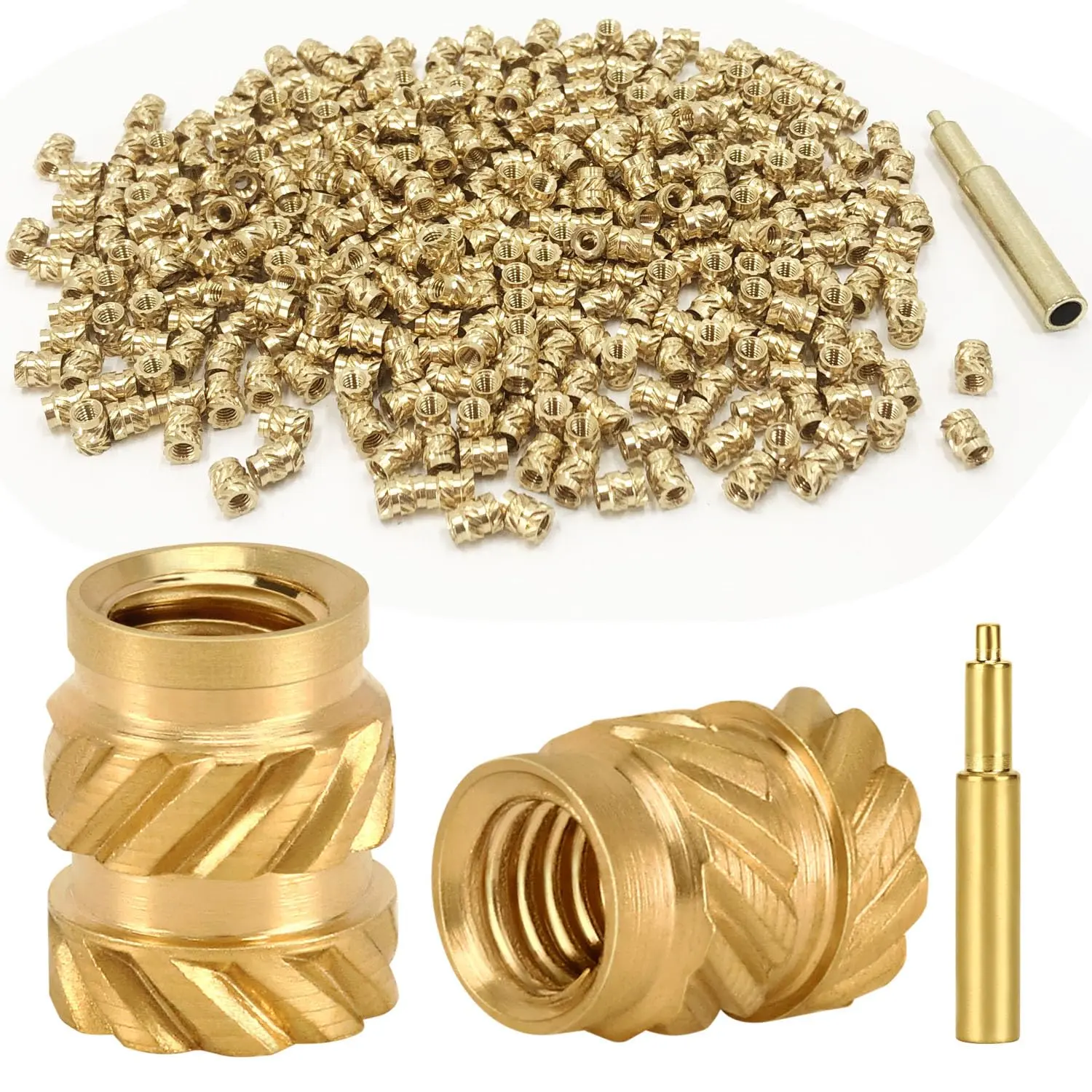 Threaded Insert 350 count M3 x L5.7 x D4.6 Heat Set Nut Brass for ...