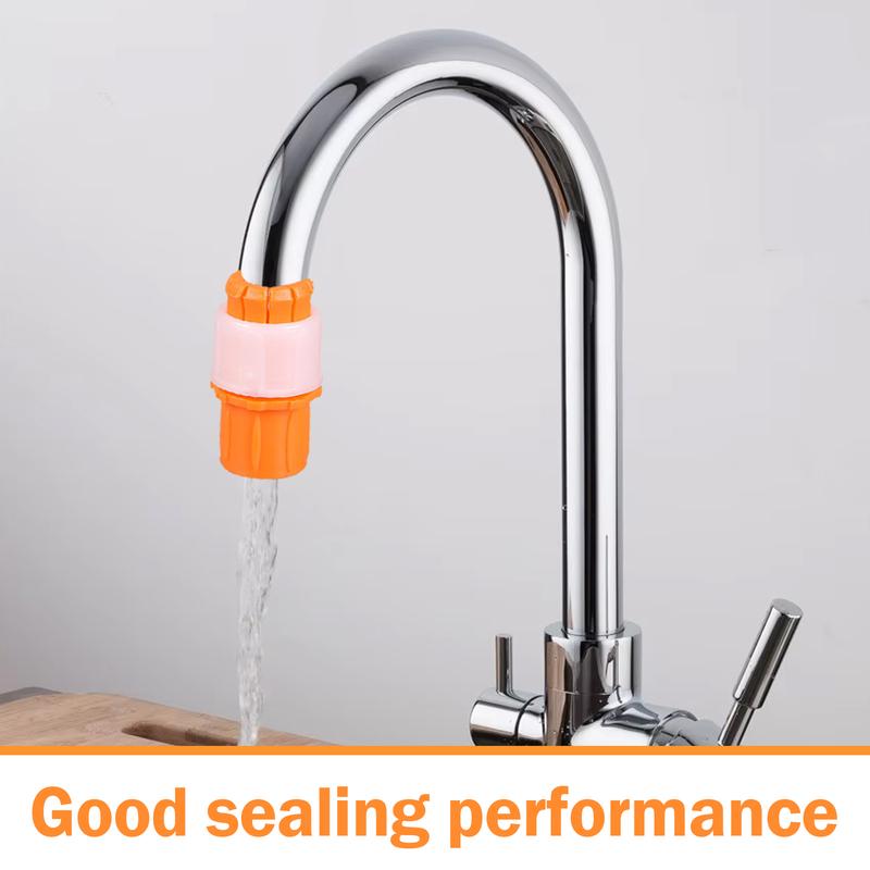6 Counts Orange Universal Water Connector Tap, Indoor/Outdoor Tap ...