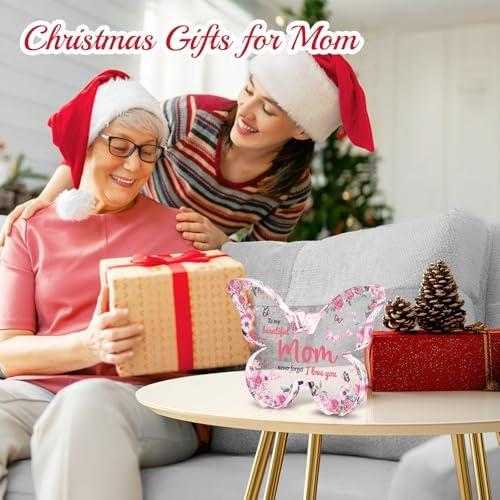 Eletorot Unique Mom Birthday Gifts Butterfly-Shaped Acrylic Keepsake ...
