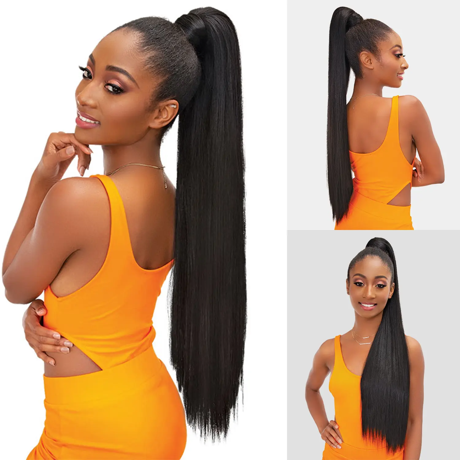 Janet Collection Ponytail Essentials Snatch N Wrap Yaki Straight 32 ...