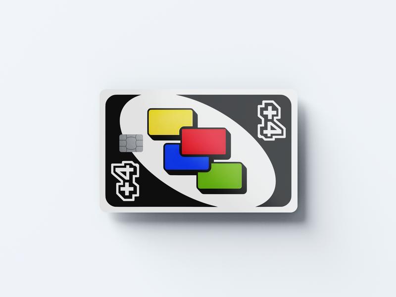 Draw Four Card - Credit Card Cover/Credit Card Skin - TikTok Shop