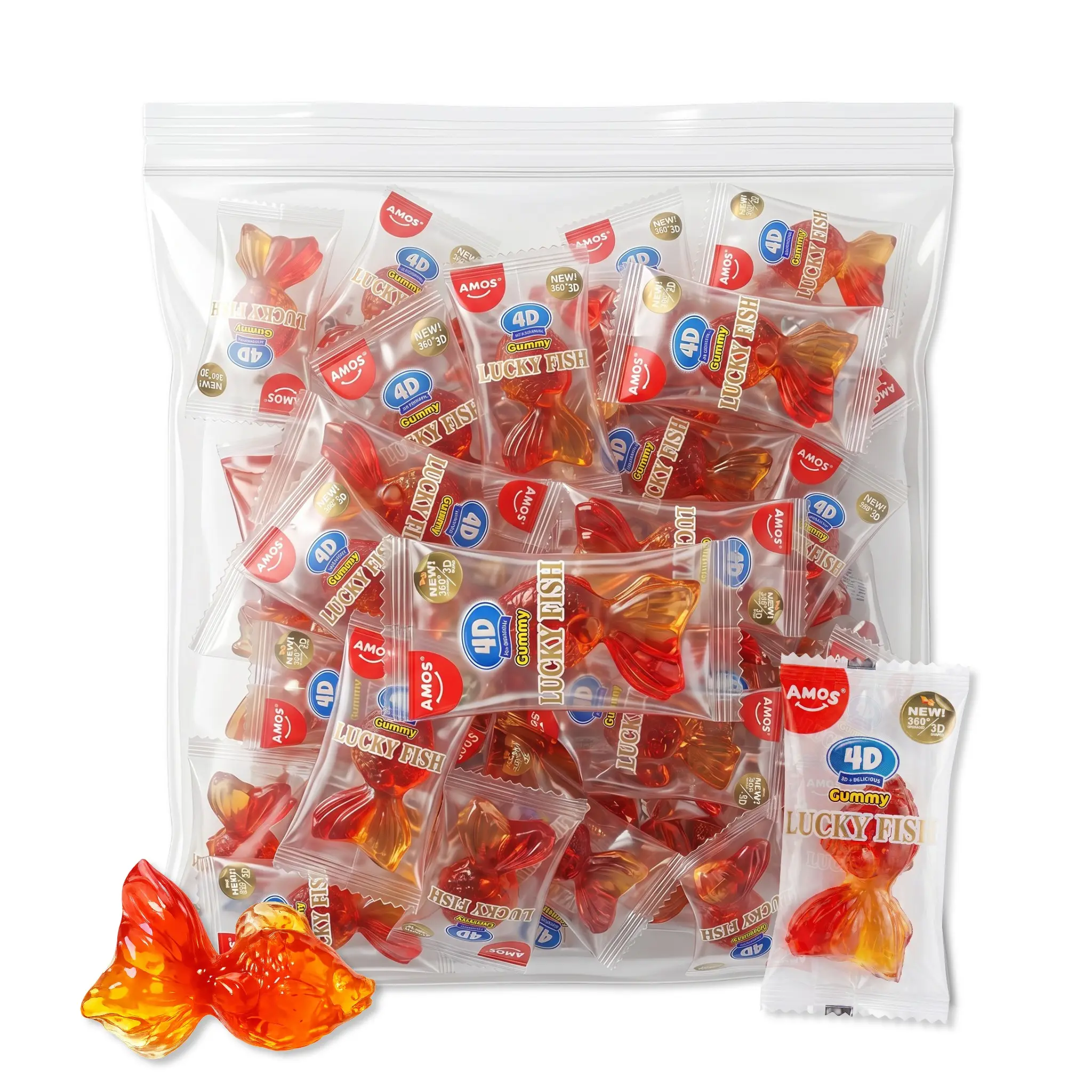 4D Ultra Realistic Lucky Fish, 1 lb Bag | Juice filled, Indivually ...