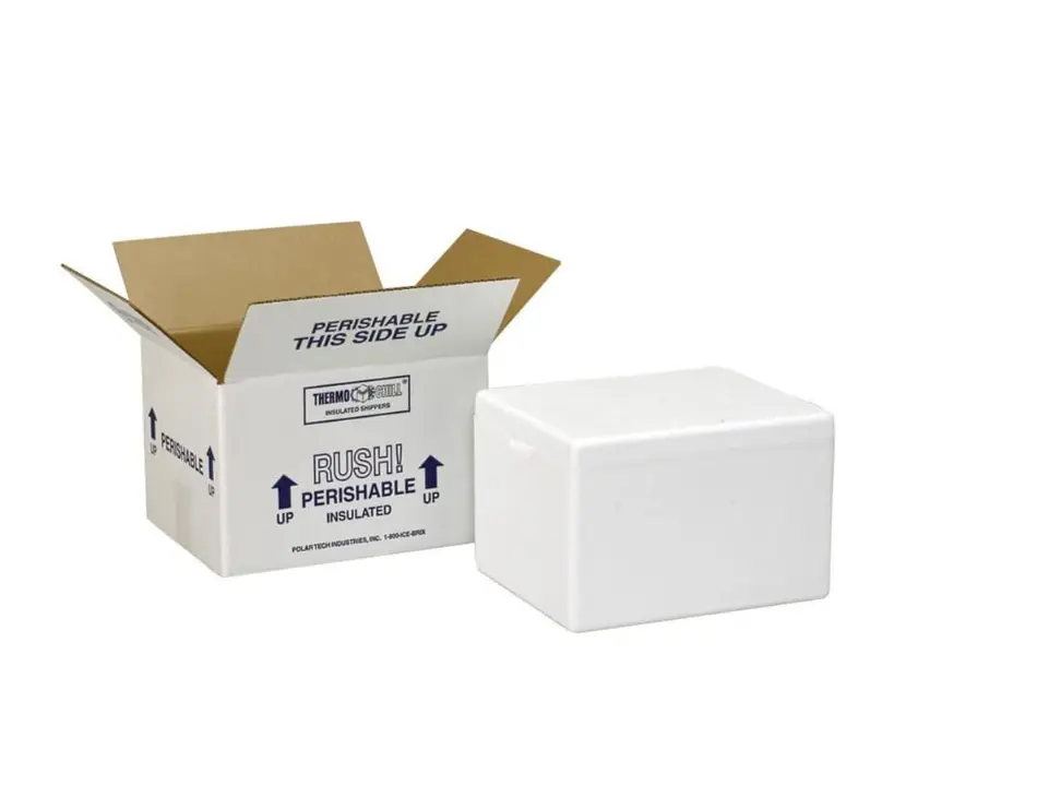 Polar Tech 245C Thermo Chill Insulated Carton with Foam Shipper, Medium ...