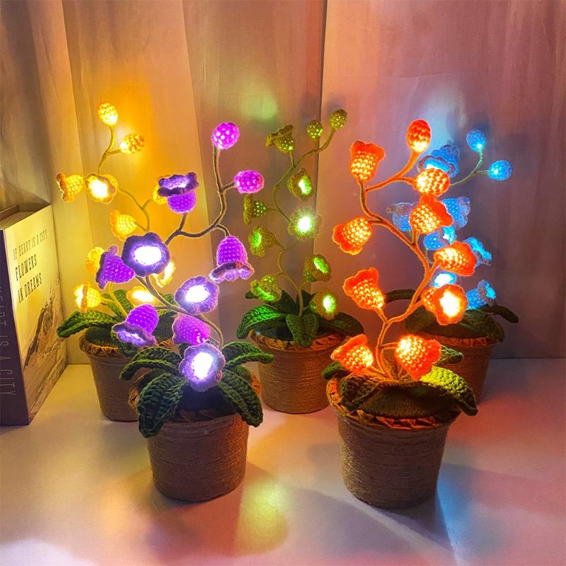 Handmade Crochet Lily of the Valley LED String Lights - Multi-Color ...