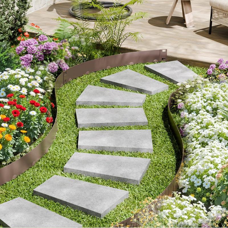 Steel Landscape Edging 5 Packs 39 x 5in Rust-Resistant Edging Border ...