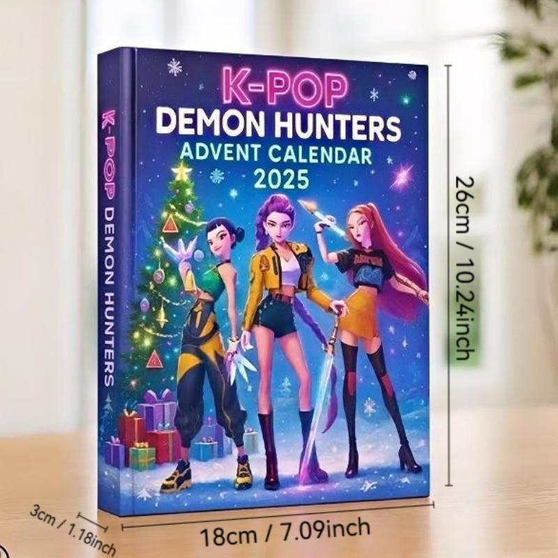 Kpop Demon Hunters Advent Calendar Keychain Countdown, 24 2D Keyring ...