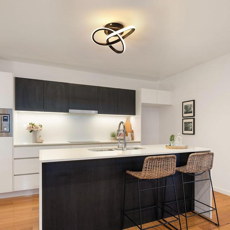 Modern LED Ceiling Light, 22W Spiral Design Hallway Light Fixtures ...