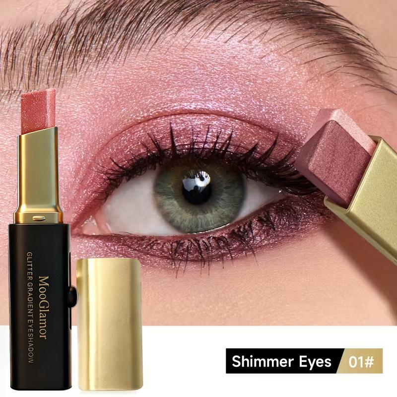 MooGlamor Matte Two Color Eyeshadow Stick Set Long Lasting Makeup ...