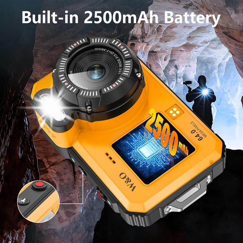 W&O 4K Underwater Camera IP68 Waterproof Camera for Snorkeling with ...