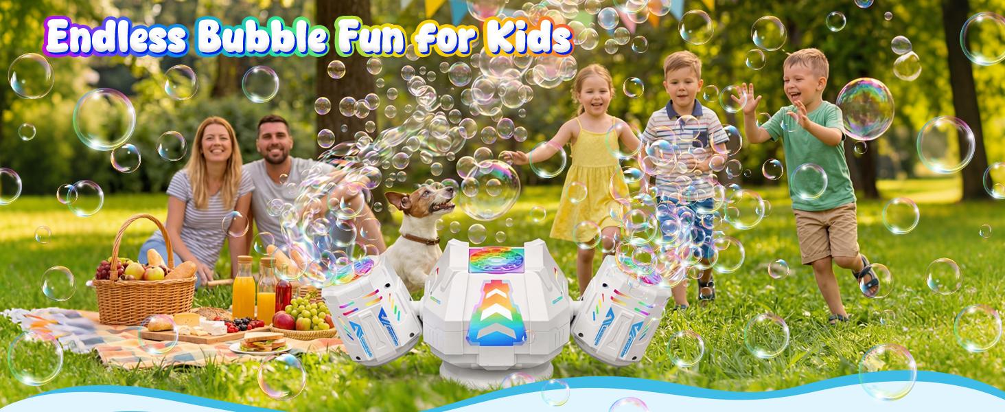 2026 RC Bubble Machine, Rechargeable Bubble Maker with 360°Automatic ...