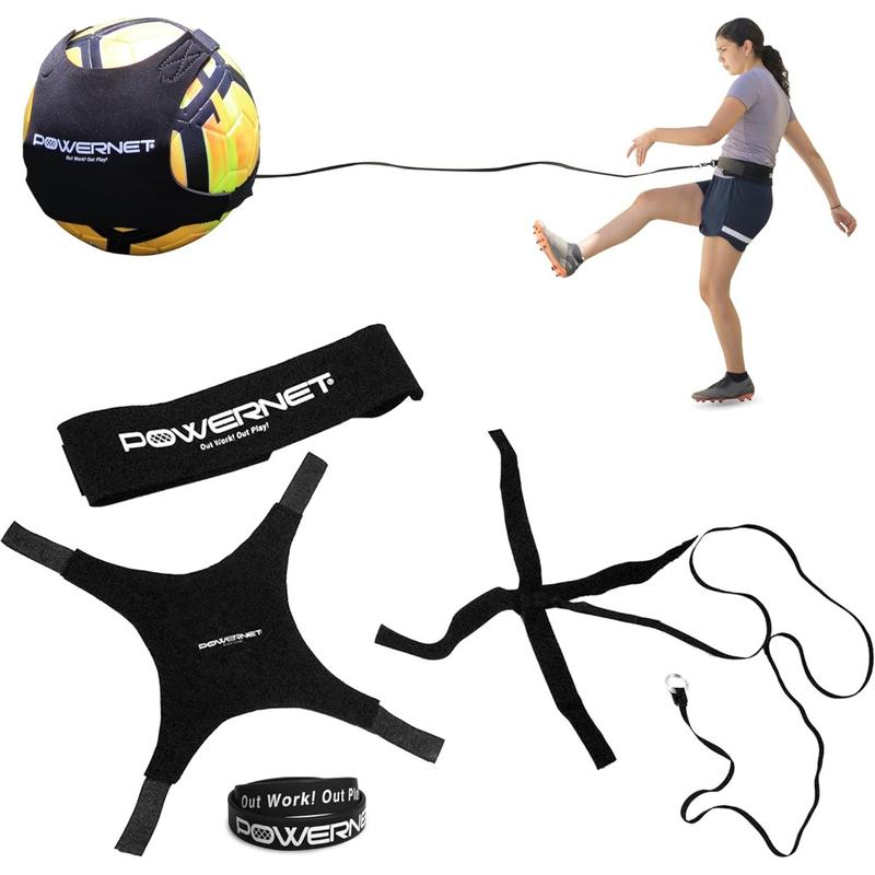 Adjustable Soccer Ball Skill Trainer for Kicking, Throwing & Juggling ...