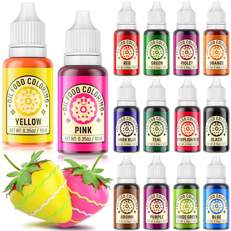 Oil-Based Food Coloring Set 14 Color Variants Baking,Cakes,Chocolate ...