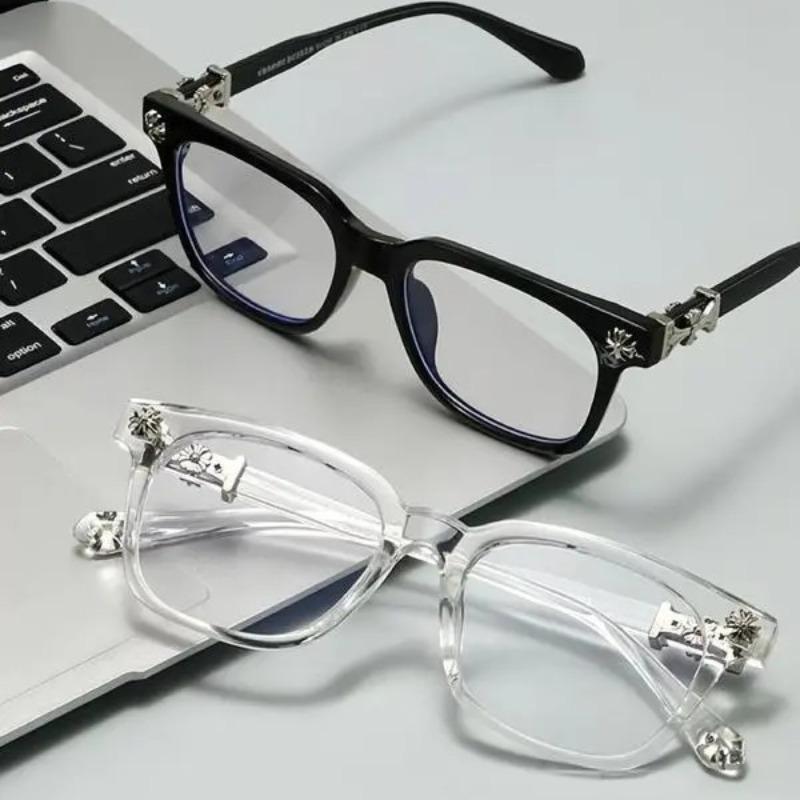 Classic Flat Lens Glasses, Elegant High Iq Style, Unisex Durable Frame ...