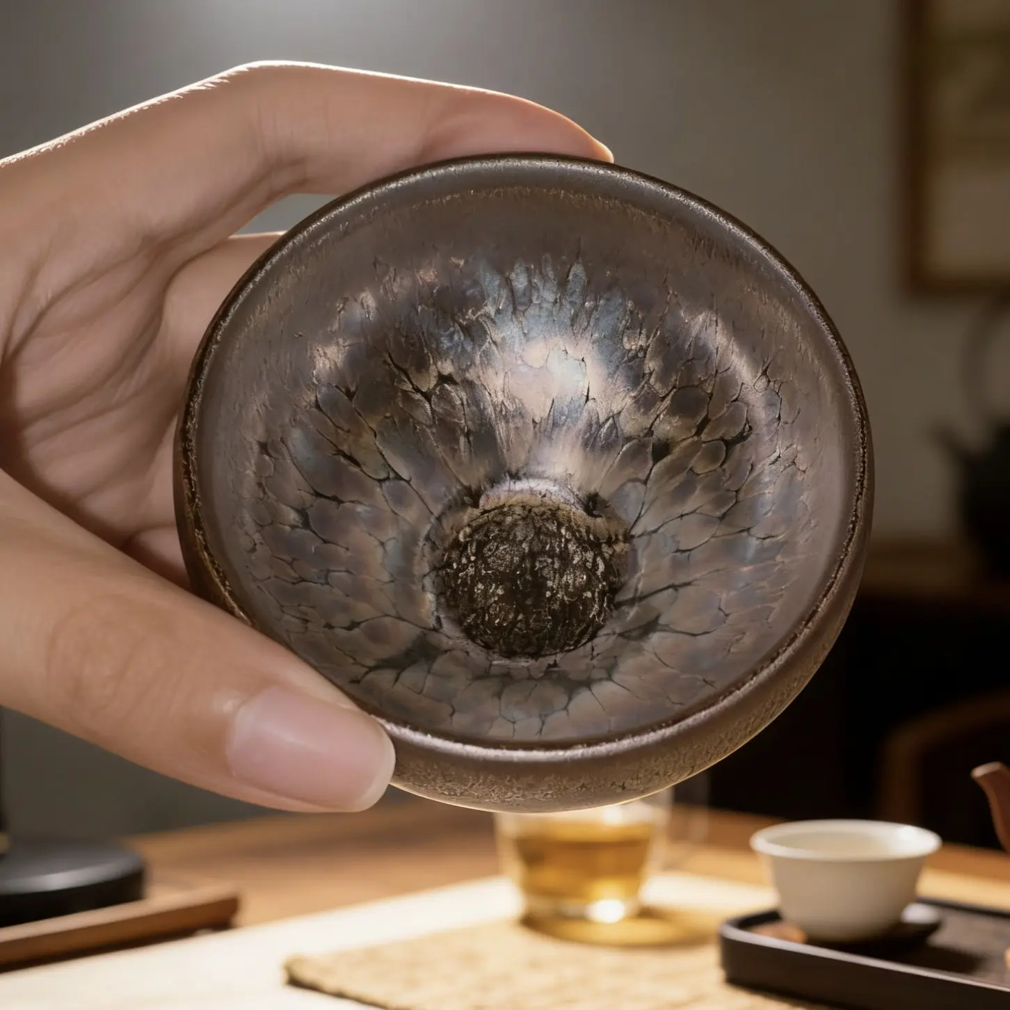 Authentic Handmade Jianzhan Tea Cup, Chinese Tenmoku Kiln Change Teacup ...