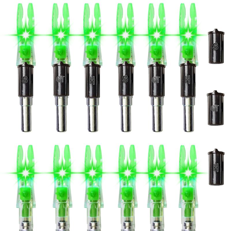 12pcs X Lighted Nocks for Arrows with .205'' .232'' .244'' .248 ...