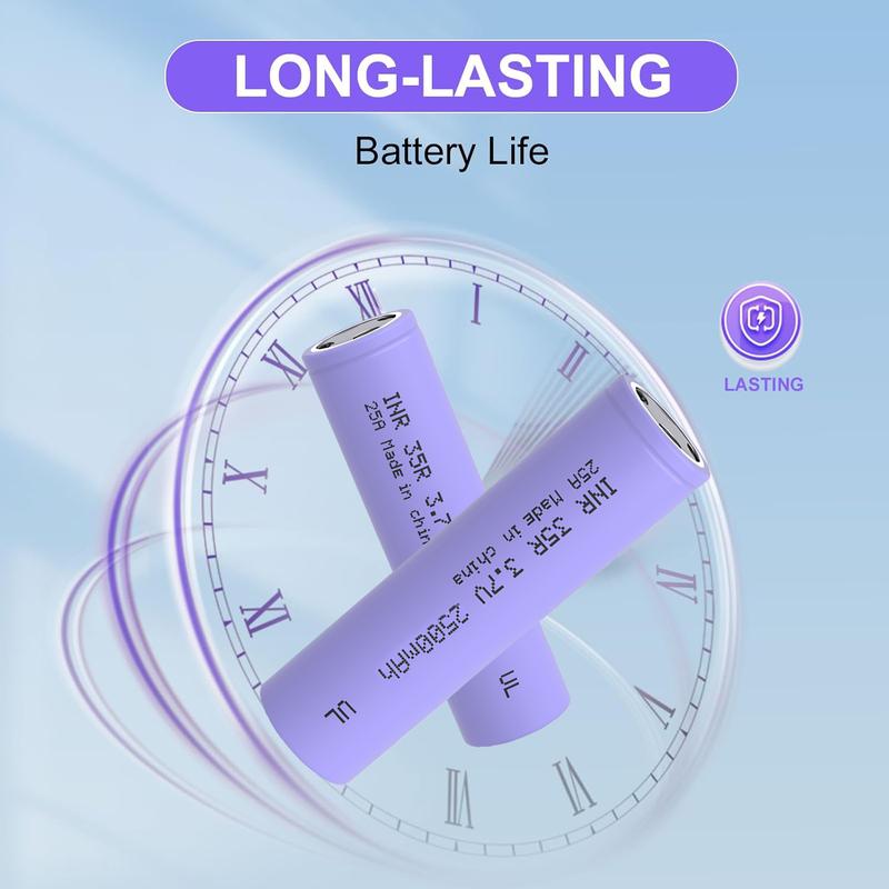 32PCS 3.7V 2500mAh 18650 Rechargeable Li-ion Battery for Flashlights ...