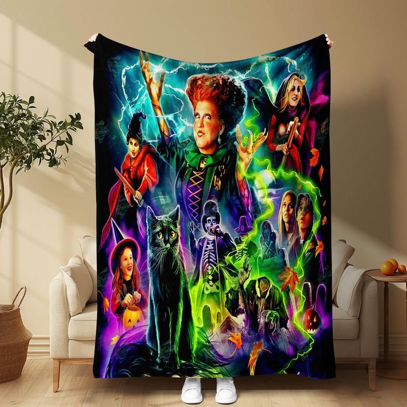 Hocus Pocus Poster Pattern Blanket, Soft Comfortable Throw Blanket ...