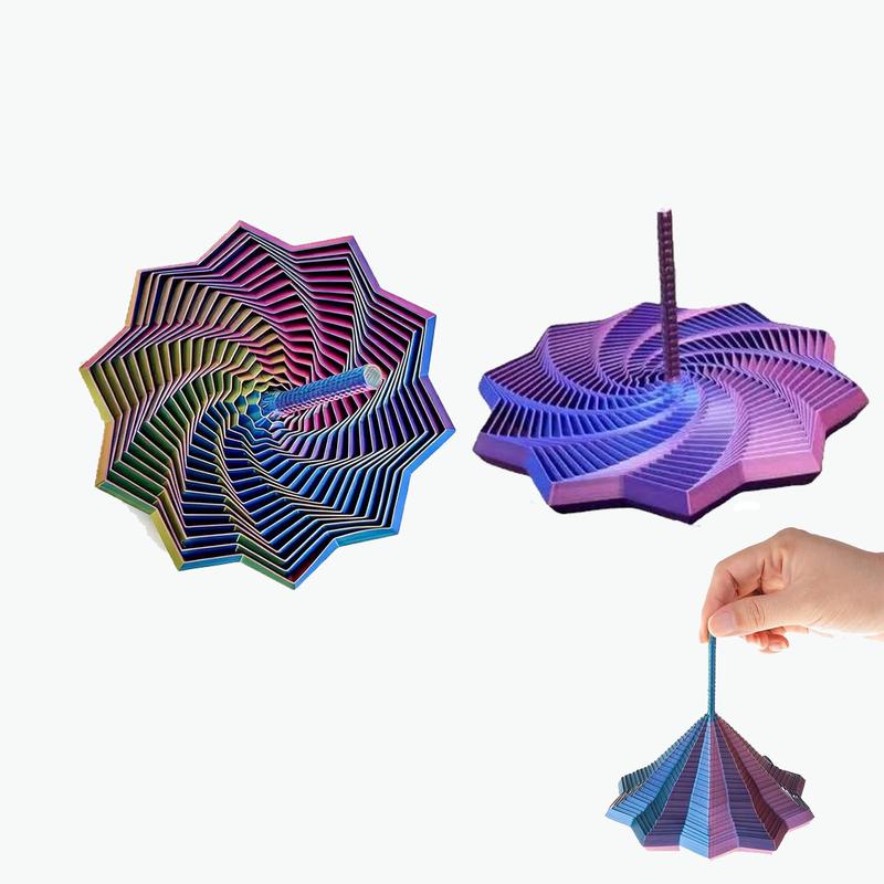 New 2-Pack 3D Printed Visual Star Toy, Colorful Fractal Hexagon ...