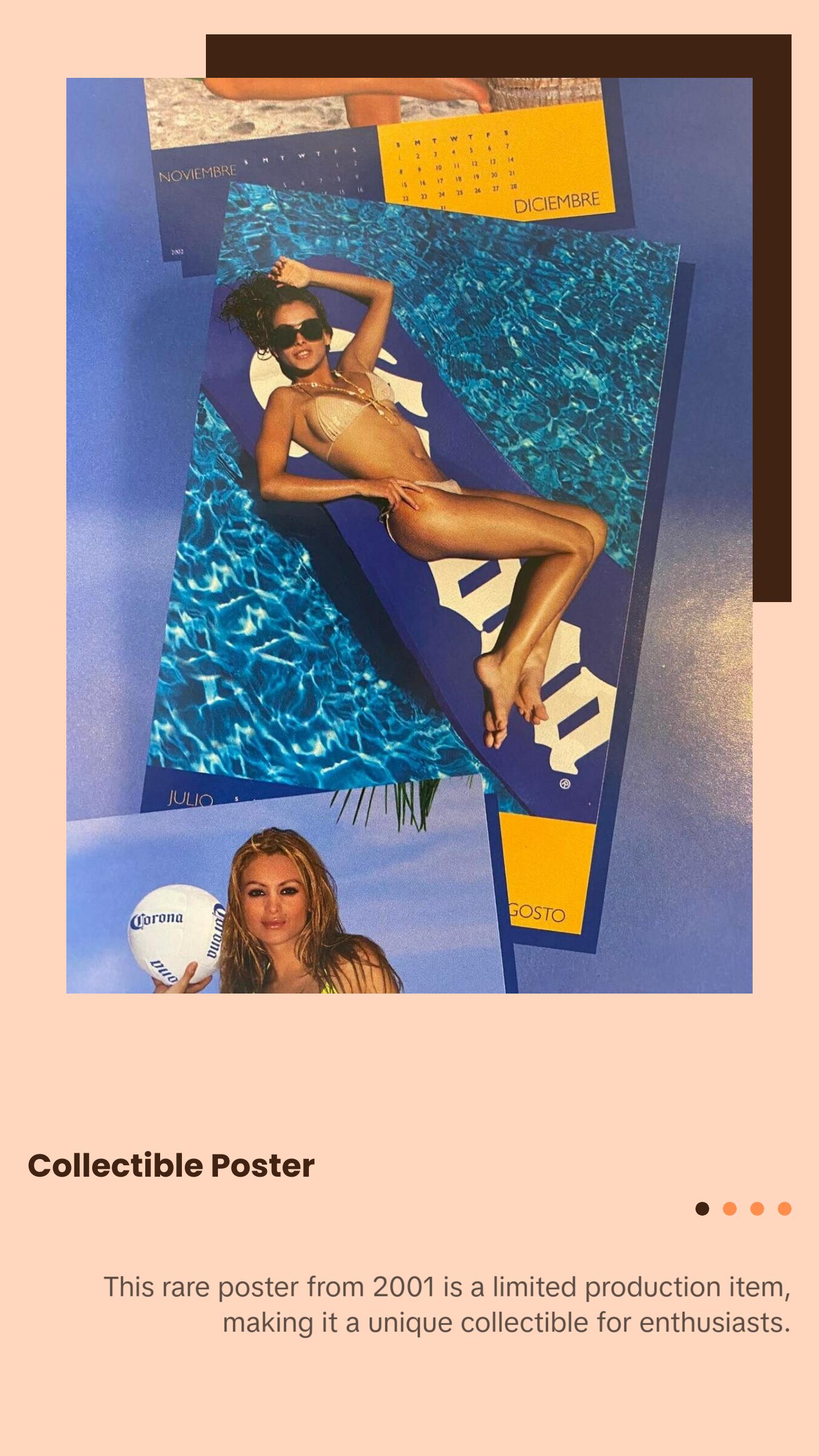 PAULINA RUBIO Sexy Corona Extra Poster 24 X 18 Beer Model Poster! 2001 ...
