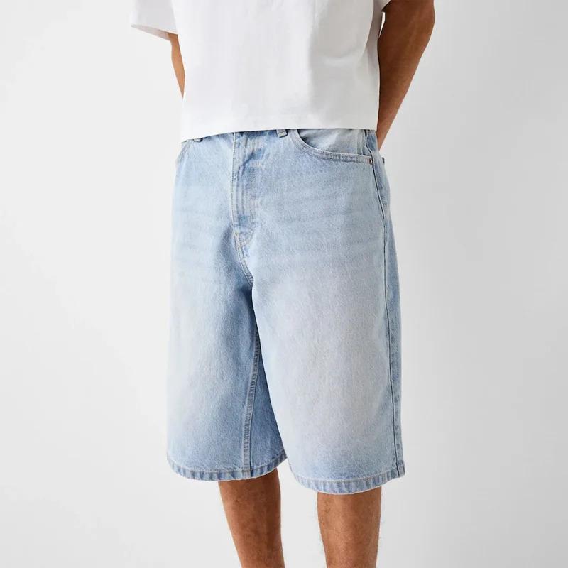 Streetz Baggy Jeans Shorts for Men Casual Loose Fit Wide Leg Denim ...