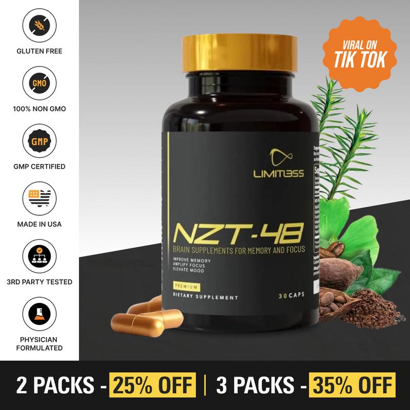 Limitless NZT-48 Ultimate Brain Booster - Organic Cognitive - TikTok Shop