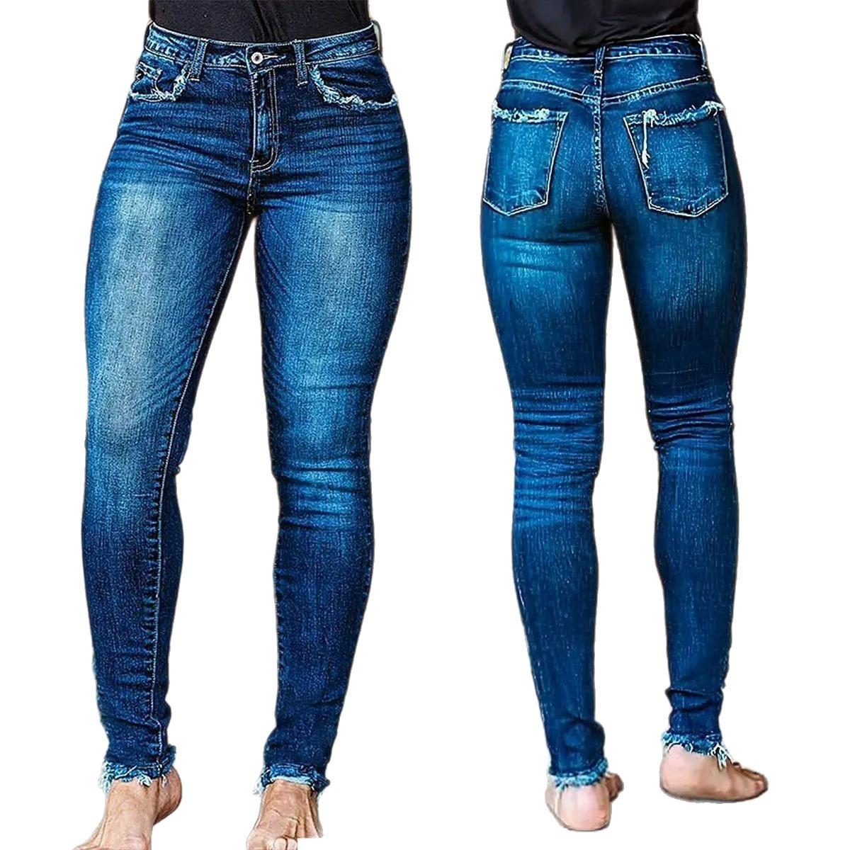 Women's Slim Fit High Waisted Body Hugging Stretch Fabric All-Season ...