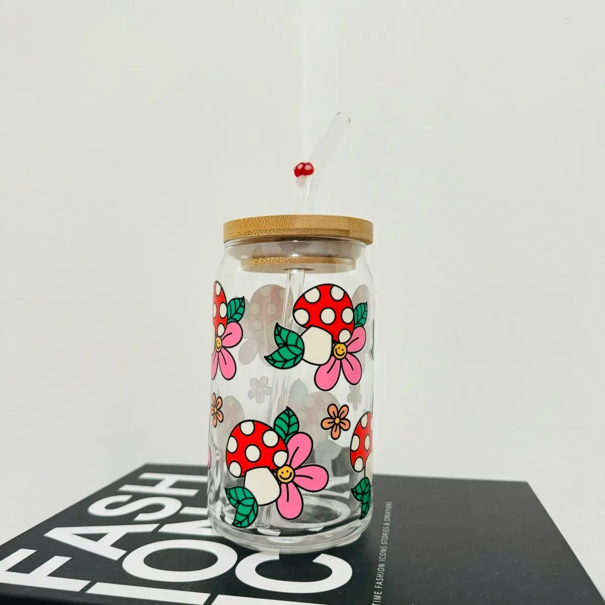 Mushroom Smiley Beer Can Glass - TikTok Shop