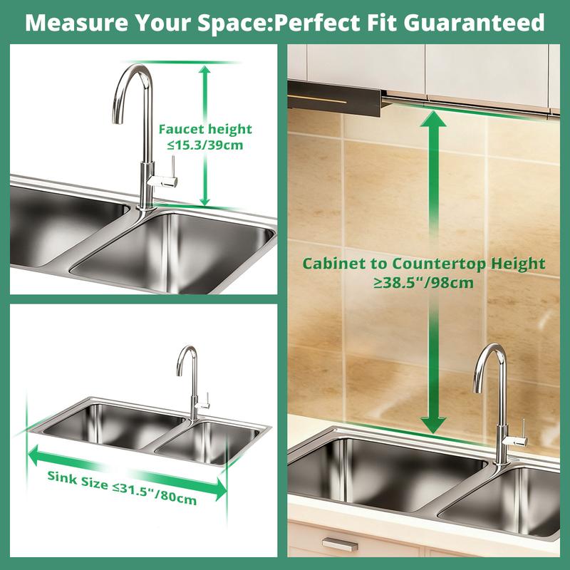 【Holiday Deals】MiAoli-Over Sink Dish Drying Rack Large Stainless Steel ...