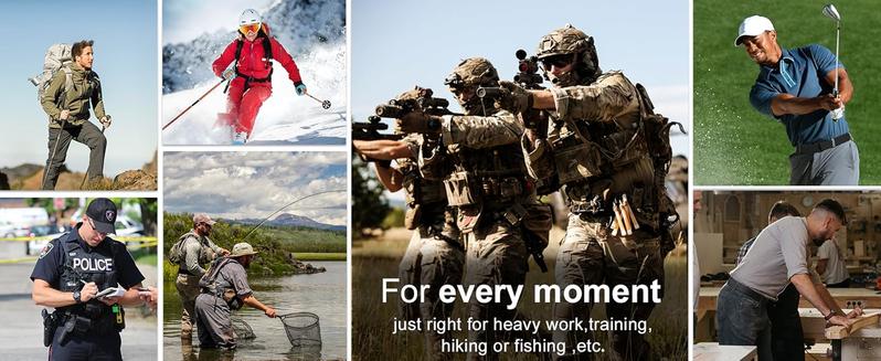 JUKMO Stretch Tactical Belt for Men, Military Work Rigger Hiking 1.5 ...