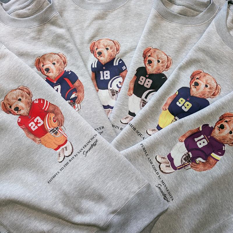 Football All Team Graphic Sweatshirt Pullover Vintage Sport Varsity ...