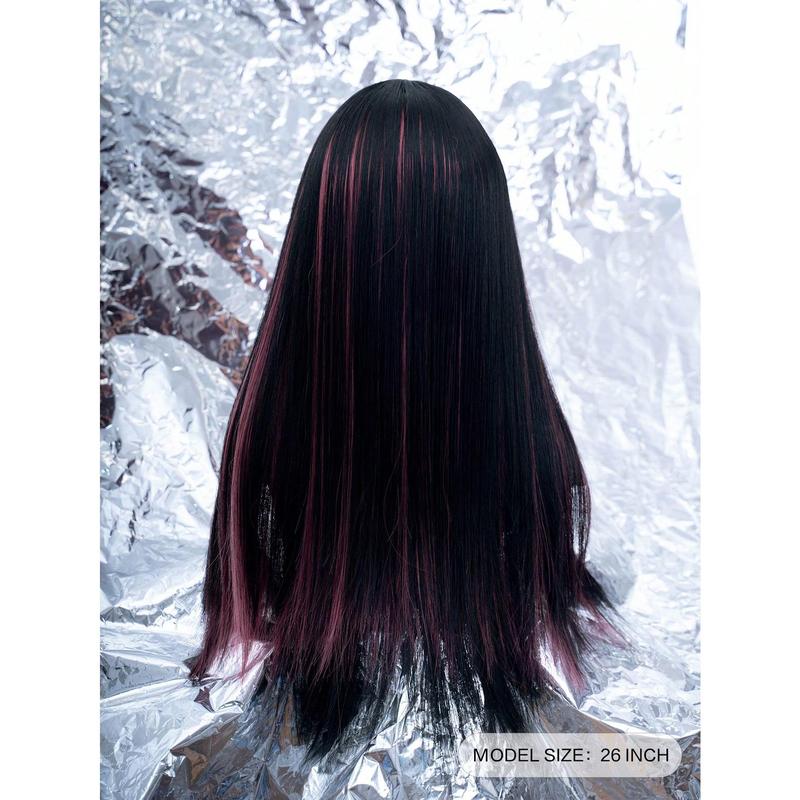 alicegarden 1 Piece Synthetic Heat-Resistant ,Long Straight Hair Wig In ...