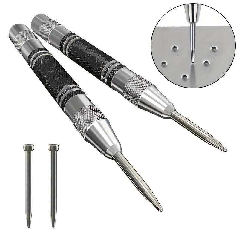 Automatic Center Punch, 1 Count Adjustable Spring Loaded Drill Bit ...