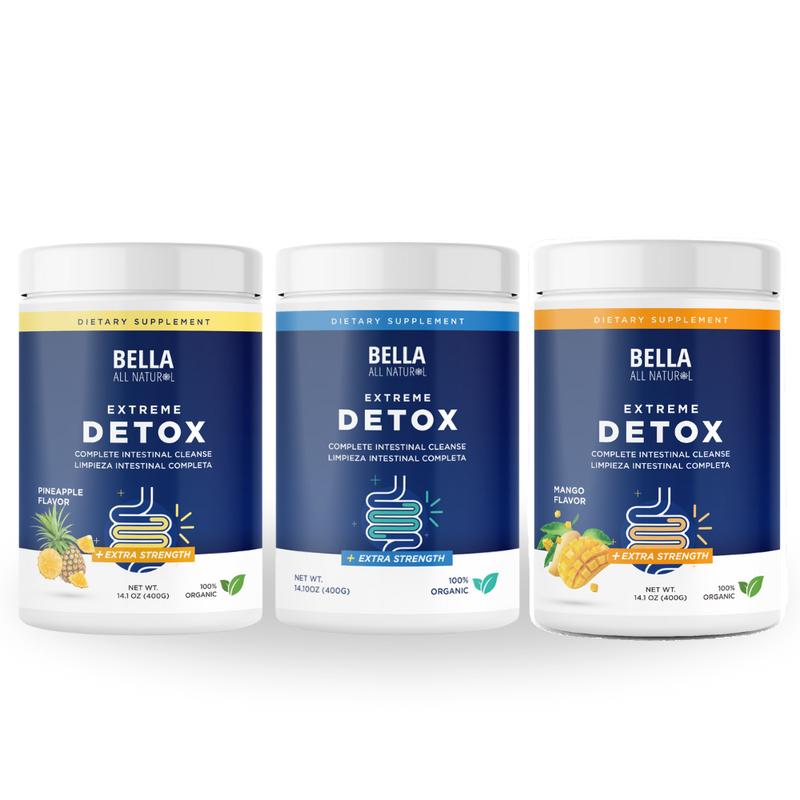 Bella All Natural Colon Cleanse Bundle - Get All Flavors! (Mango, Piña ...