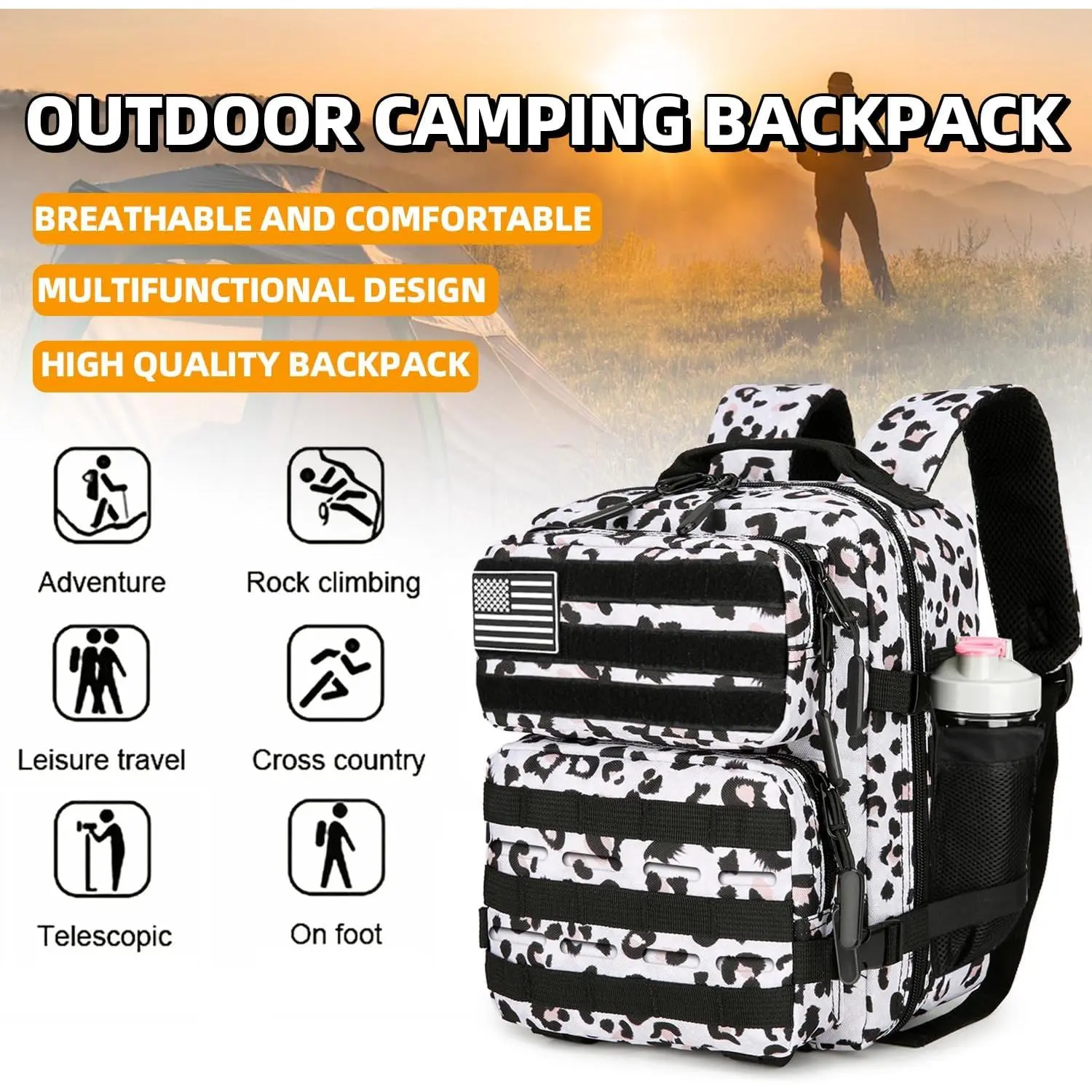 9L Mini Small Tactical Backpack Bag for Men Women, Great for Hiking and ...