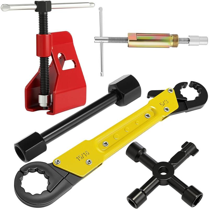 5 Pcs Angle Wrench Kit for Plumbing Repairs - Yellow - TikTok Shop