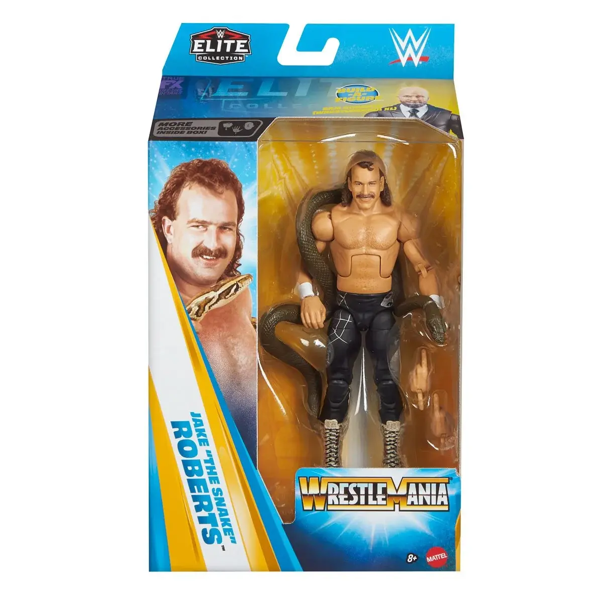 MATTEL WWE WrestleMania Elite 2026 Jake The Snake Robert Action Figure ...