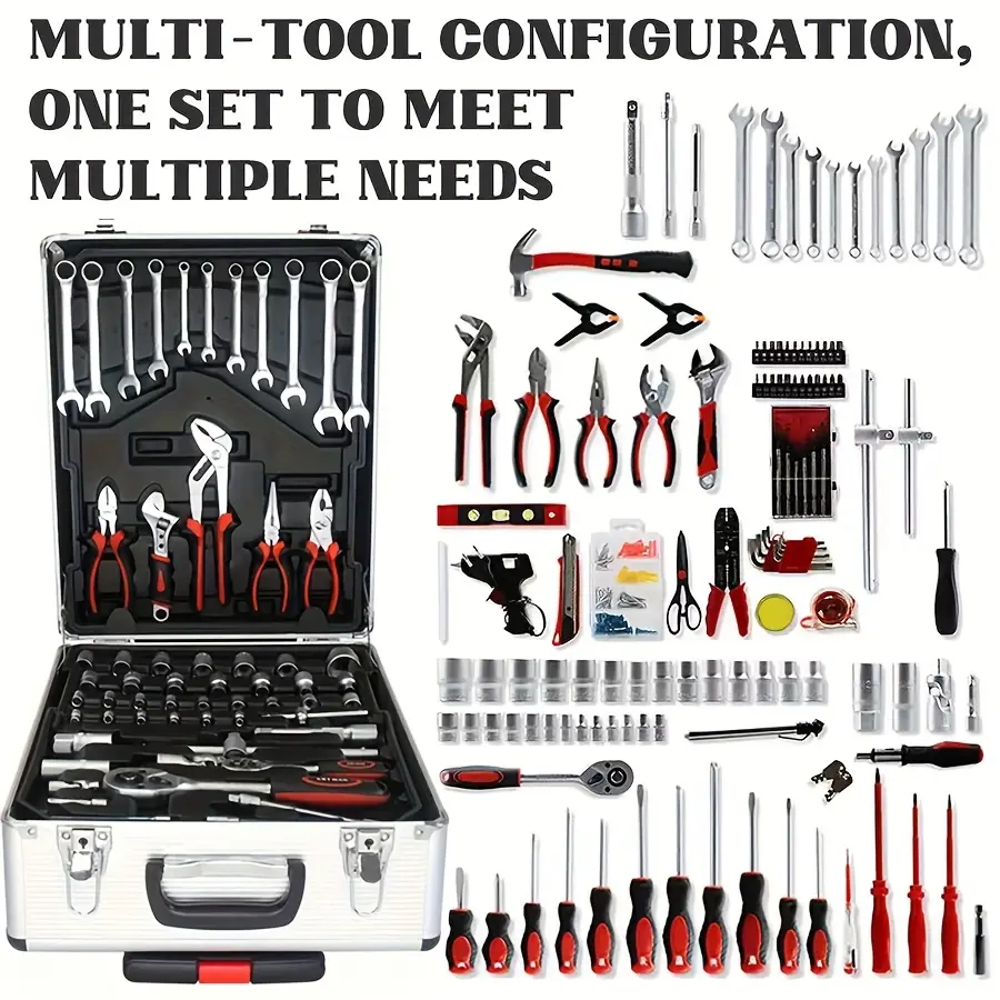 52Pcs Complete Tool Set with Socket Wrench Kit – Home Repair Toolbox ...